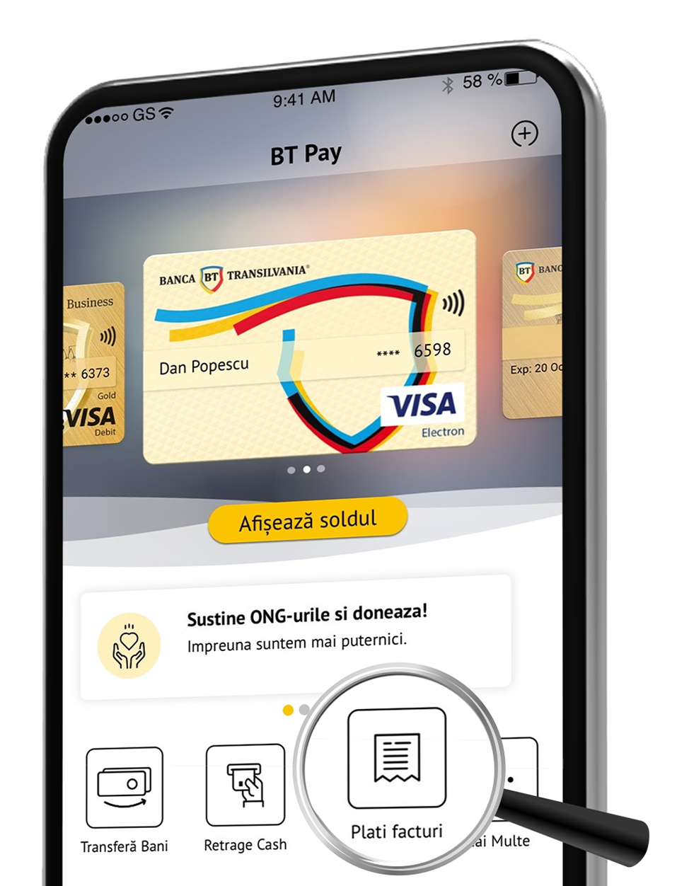 BT Pay - Plateste contactless cu telefonul mobil - Banca Transilvania